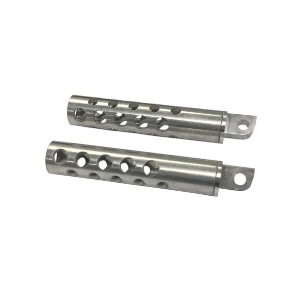 Twisted Choppers Round Machine Gun Driver Foot Pegs For Harley-Davidson ...